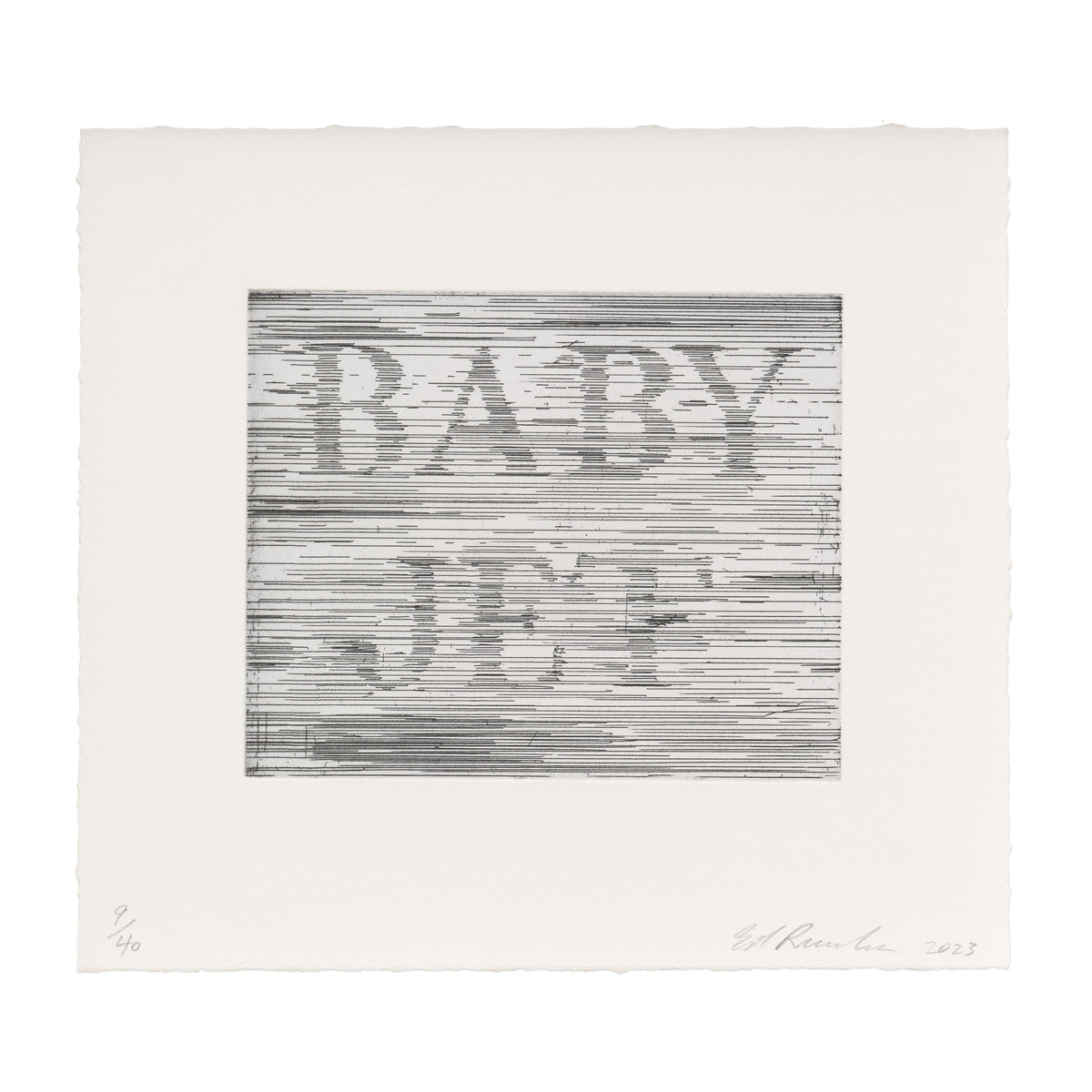 Ed Ruscha: Baby Jet Etching | Gagosian Shop
