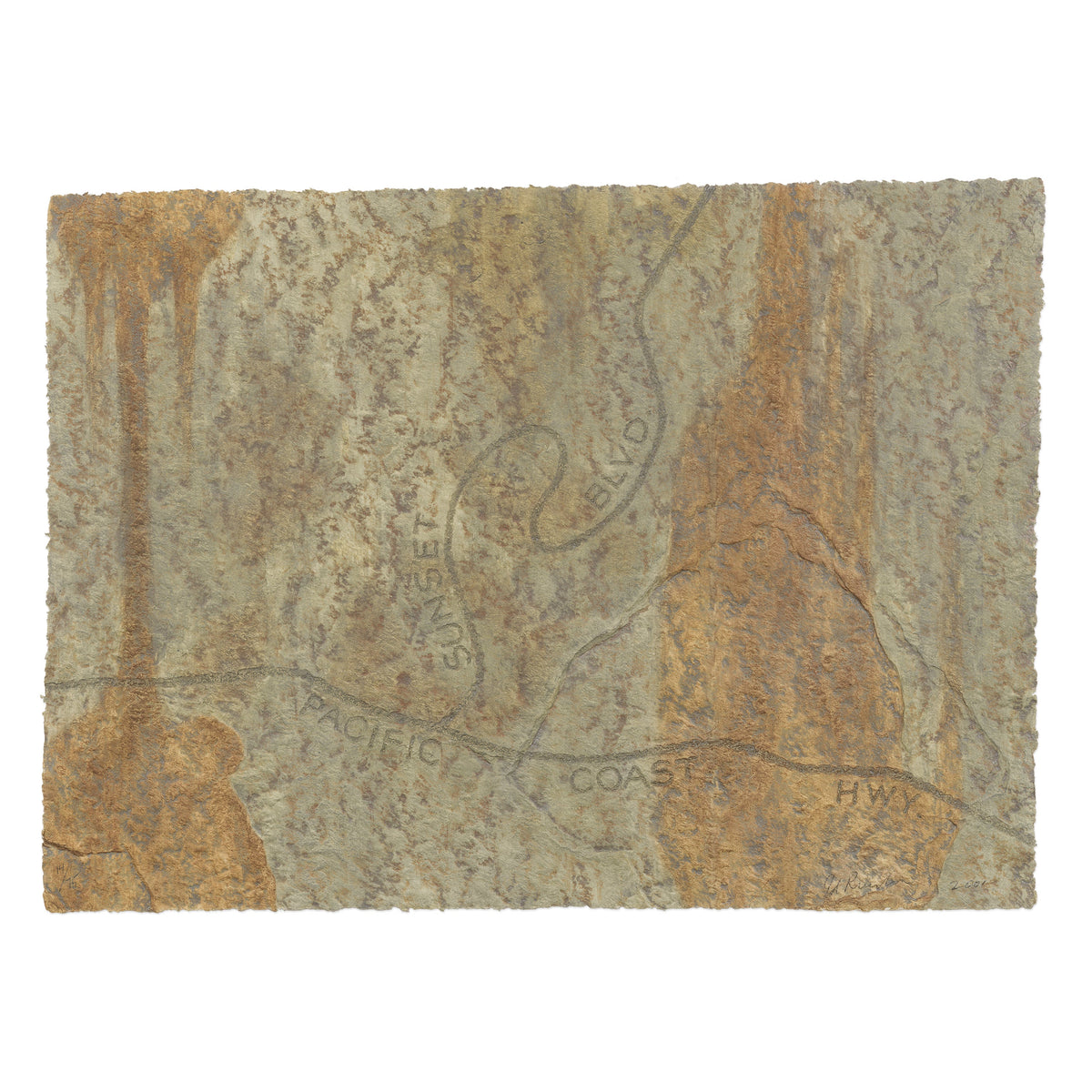 Ed Ruscha: Pacific Coast Highway / Sunset Boulevard Print | Gagosian Shop